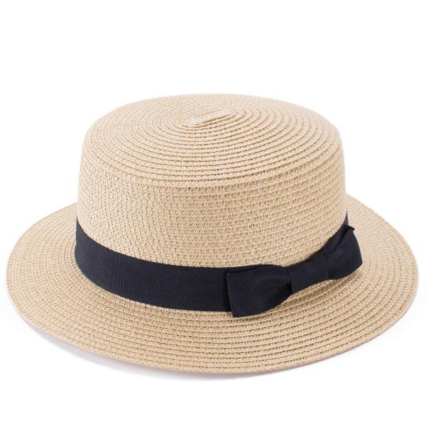 商品名: Lawliet HAT レディース カラー: ブラウン Lawliet Womens Straw Boater Hat Fedora Panama Flat Top Ribbon Summer A456 (Natural)ブランド...