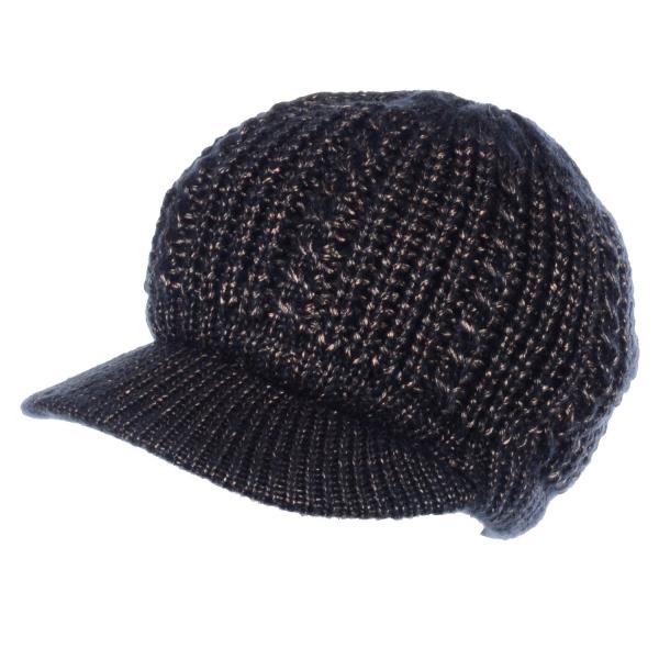 商品名: Be Your Own Style HAT レディース BYOS Women's Winter Chic Cable Fleece Lined Knit Newsboy Visor Cap &amp; Gloves Matchin...