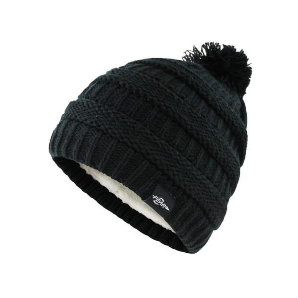 商品名: Fear0 HAT レディース US サイズ: M カラー: ブラック Fear0 NJ Extreme Cold Winter Black Chunky Cable Knit Warm Insulated PomPom Bean...