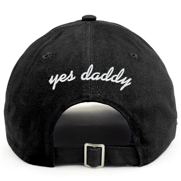 商品名: Trendy Apparel Shop HAT メンズ カラー: ブラック Trendy Apparel Shop yes daddy (Back) Embroidered 100% Cotton Dad Hat - Blackブ...