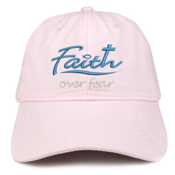 商品名: Trendy Apparel Shop HAT メンズ US サイズ: L カラー: ピンク Trendy Apparel Shop Faith Over Fear Embroidered Brushed Cotton Dad H...