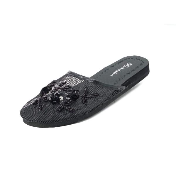商品名: Redvolution レディース US サイズ: 7 B(M) US カラー: ブラック REDVOLUTION Women's Chinese Mesh Flip Fop Sandals Slipper (7, Black)ブ...
