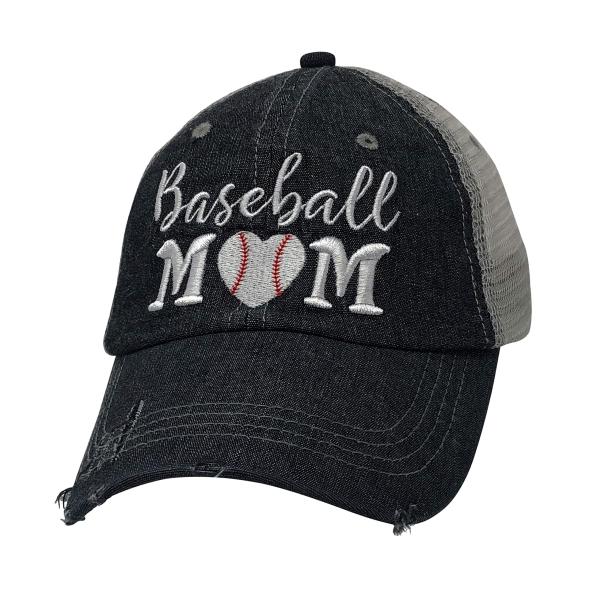 商品名: Cocomo Soul 刺繍入りベースボールマムメッシュトラッカースタイルハットキャップ ダークグレー Cocomo Soul Womens Baseball Mom Hat | Baseball Mom Cap 202 Dark...