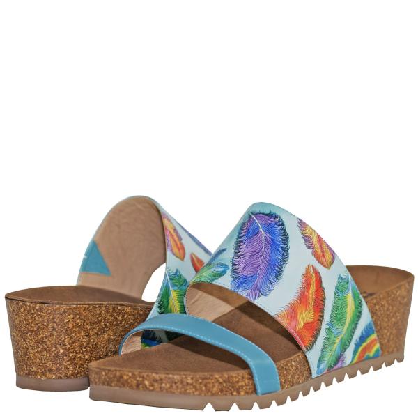 商品名: Anna by Anuschka レディース US サイズ: 8 B(M) US Anuschka Women's Leather Wedge Slide, Myra | Original Printed Artwork | Ma...