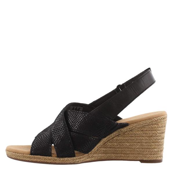 商品名: Clarks レディース Lafley Krissy エスパドリーユ ウェッジサンダル US サイズ: 24.5 カラー: ブラック Clarks Women's Lafley Krissy Espadrille Wedge Sa...
