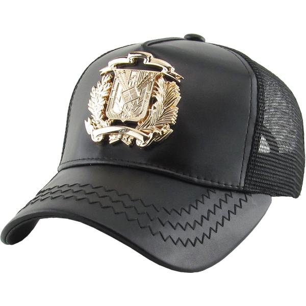 商品名: KBETHOS HAT ユニセックス・アダルト メンズ US サイズ: Adjustable KBVT-DR001 BLK (GLD) Dominican Republic Gold Badge Wolf Rooster Tuna...