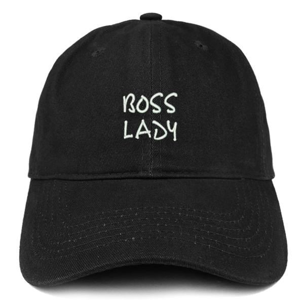 商品名:  Trendy Apparel Shop Boss Lady Embroidered Soft Cotton Dad Hat - BLACKブランド: Trendy Apparel Shop商品サイズ: One Size高さ: 1...