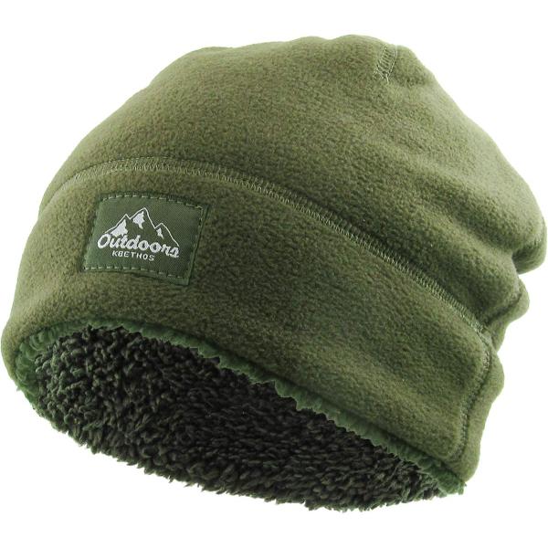 商品名: KBETHOS HAT メンズ US サイズ: One Size KBW-279 OLV Solid Striped Dotted Sherpa Fleece Short Beanie Skull Cap Men Women Wi...