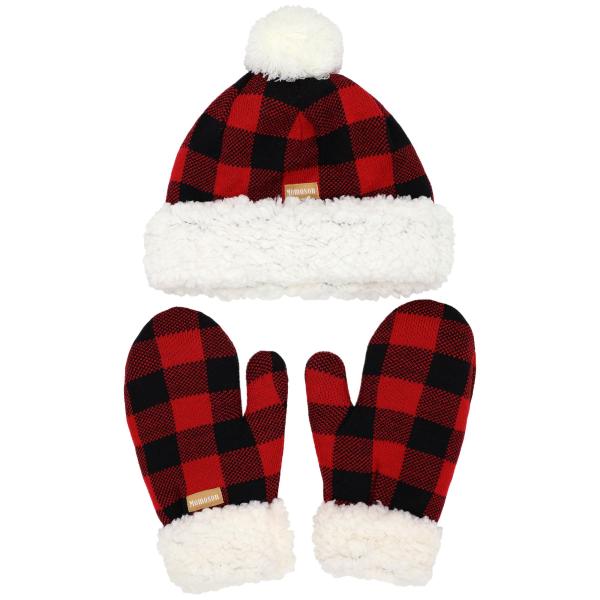 商品名: Momoson ACCESSORY レディース US サイズ: Medium BambooMN Women's Classic Winter Fleeced Thermal Pom Pom Beanie Hat and Mitte...