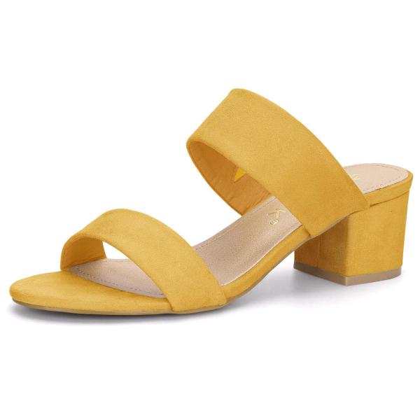 商品名:  Allegra K Women's Block Heel Dual Straps Slide Yellow Sandals - 6 M USブランド: Allegra K商品サイズ: 6高さ: 26.67cm横幅: 16.002...