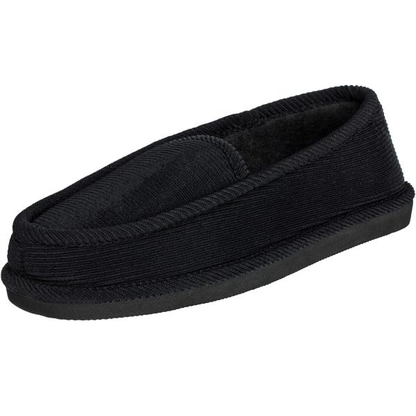 商品名: [CLOVERLY] メンズ US サイズ: 11 M US カラー: ブラック CLOVERLY Men's Corduroy House Slippers Moccasins Loafers Slip-on Shoes (11...