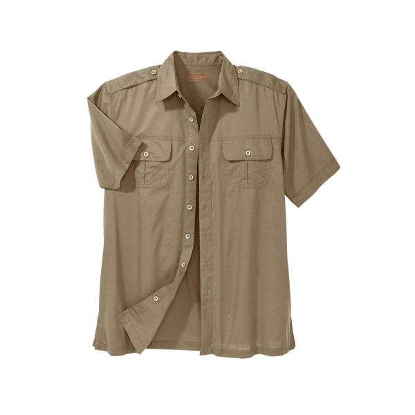 商品名:  Boulder Creek by KingSize Men's Big &amp; Tall Short-Sleeve Pilot Shirt - 5XL, Dark Khakiブランド: Boulder Creek商品サイズ:...