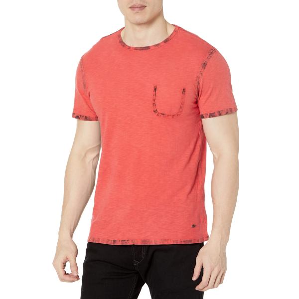 商品名: Buffalo David Bitton メンズ 半袖クルーネックニット フロントポケット付き US サイズ: Medium カラー: レッド Buffalo David Bitton Men's Short Sleeve Fas...