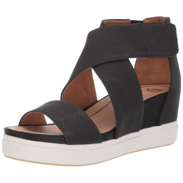 商品名: Dr. Scholl's Shoesレディースシーナウェッジサンダル, ブラック スムース 穴あき, 6.5 Dr. Scholl's Shoes Women's Sheena Wedge Sandal, Black Smooth...