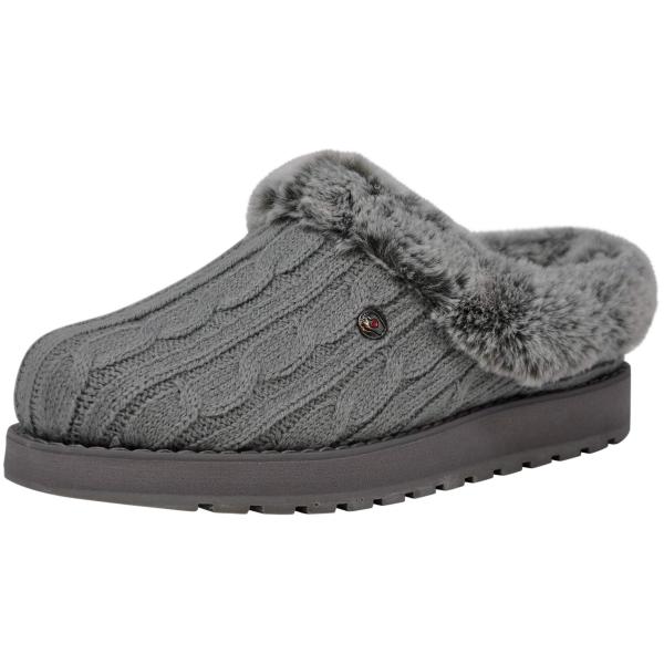 商品名: BOBS from Skechers レディース Keepsakes アイスエンジェルミュール, グレー, 7 Wide Skechers BOBS from Women's Keepsakes Ice Angel Slipper...