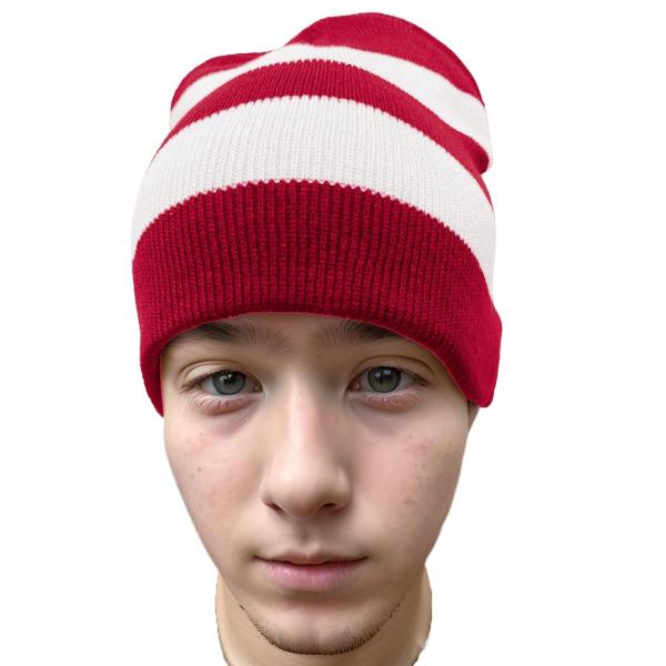 商品名: COUVER HAT メンズ US サイズ: 8 inch カラー: マルチカラー COUVER Striped Knit Warm Beanie Winter Hats 8 inch, Red/Whiteブランド: COUVER...