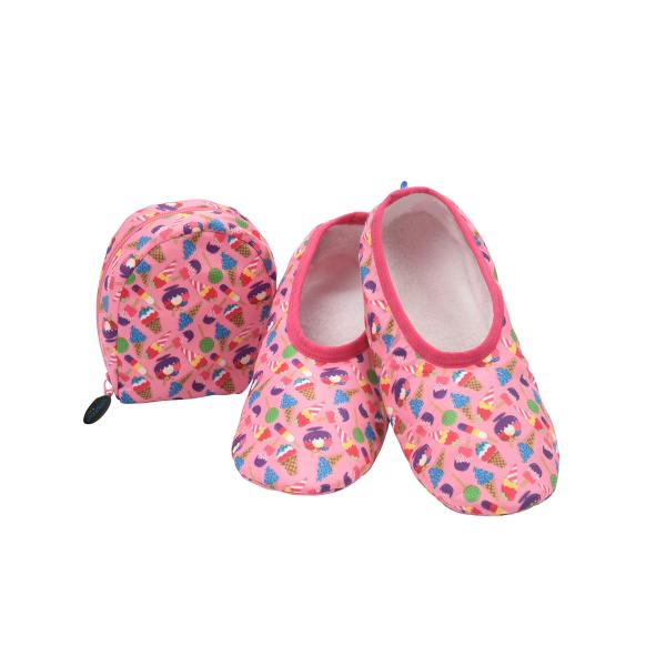 商品名: Snoozies レディース FSTP-WITM-PARENT US サイズ: X-Large カラー: ピンク Snoozies Skinnies &amp; Travel Pouch | Purse Slippers for ...