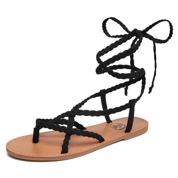 商品名: Trary レディース US サイズ: 8 カラー: ブラック Trary Braid Lace up Sandal for Women BLACK 08ブランド: Trary商品サイズ: 8高さ: 31.8008cm横幅: 15...