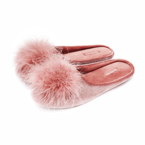 商品名: BCTEX COLL レディース US サイズ: 7-8 M US カラー: ピンク BCTEX COLL Women's Cozy Velvet Memory Foam House Slipper,Ladies Fuzzy Be...