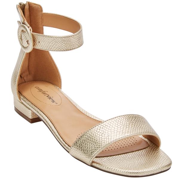 商品名: Comfortview レディース 幅広 The Alora サンダル, ゴールド, 12 Wide Comfortview Women's Wide Width The Alora Sandal - 12 W, Goldブランド...
