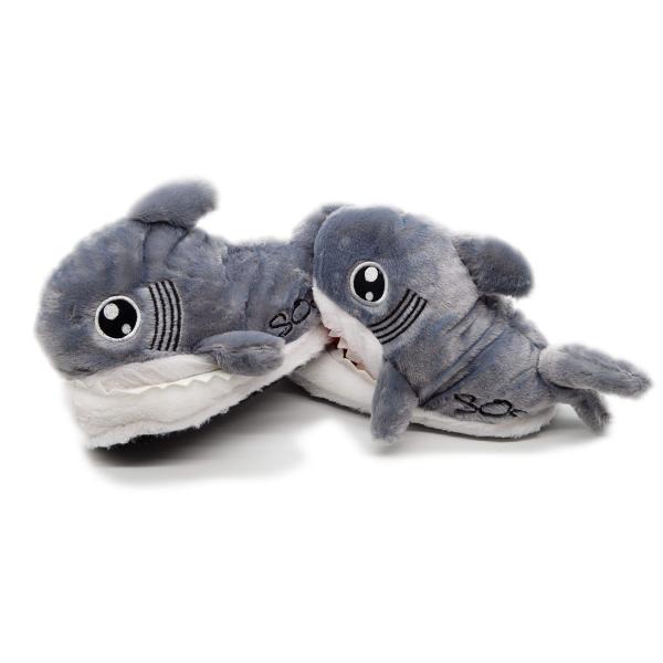 商品名: Crazy Lady レディース 男性 女性 動物 ふわふわ 屋内 家 ファジー ファニー 心地よい ファー スリッパ サメ プラッシュ カートゥーン ウール 温かい 快適 ソフト 冬用シューズ レディース 4-11 / メンズ ...