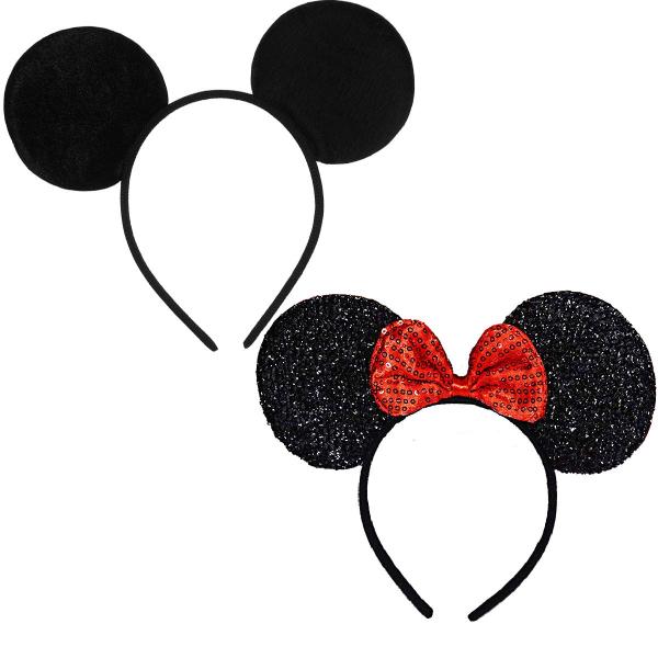 商品名: FANYITY 2 piezas de diadema con orejas de Mickey Minnie para ni〓os, mam〓, beb〓, ni〓os, ni〓as, fiesta de Halloween o...