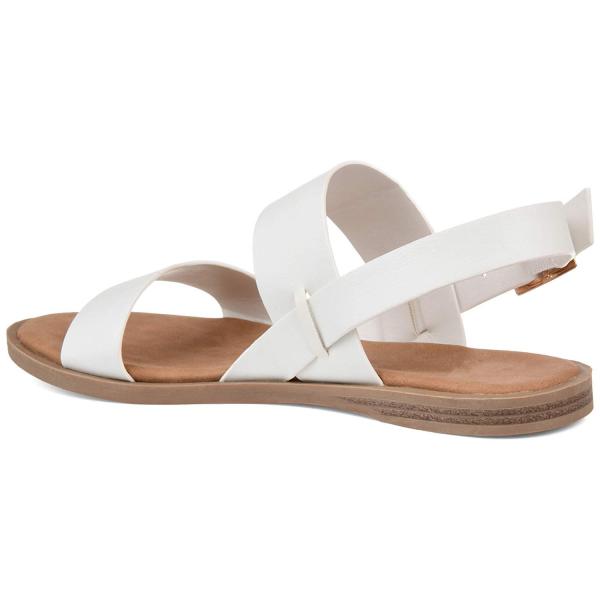 商品名: Brinley Co. レディース デュアルストラップ オープントゥ サンダル US サイズ: 24 カラー: ホワイト Brinley Co. Womens Dual Strap Open-toe Sandal White, 8...