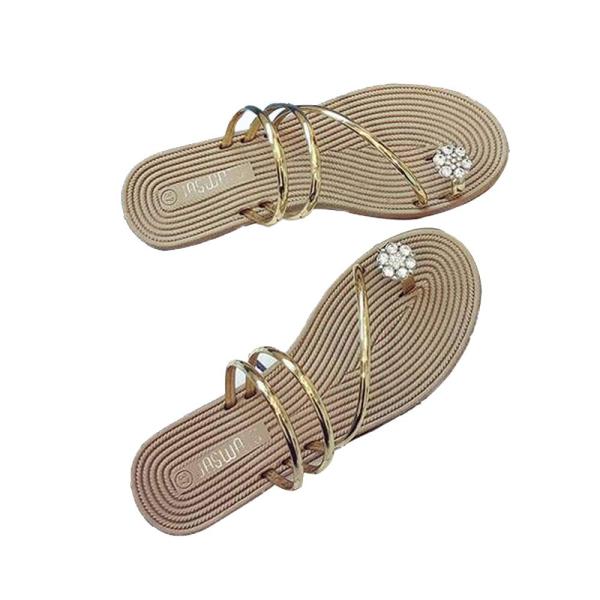 商品名:  Women Flip Flop Sandals Rhinestone Toe Ring Flat Cross Strap Casual Slippers Goldブランド: heipeiwa商品サイズ: US 7.5商品番号: ...