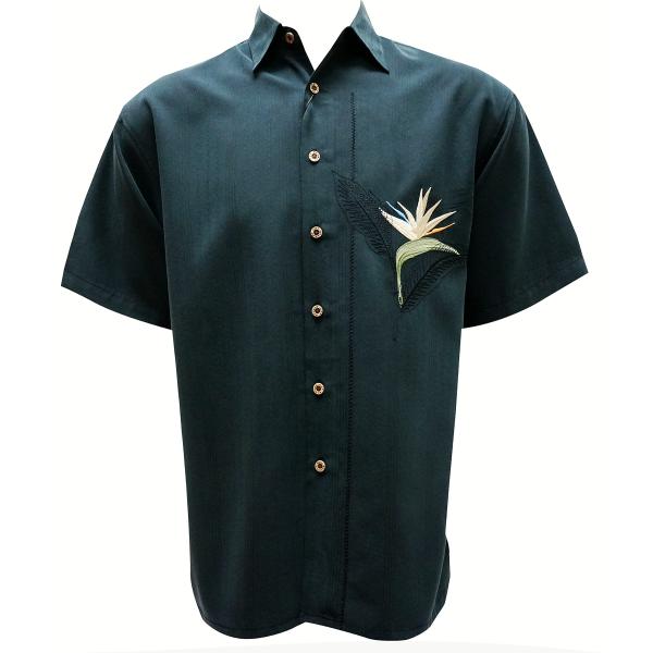 商品名:  Bamboo Cay Men's Bird of Paradise Embroidered Tropical Button-Down Black Shirt, Large, Blackブランド: Bamboo Cay商品サイズ:...