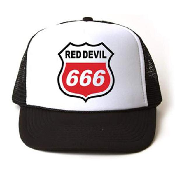 商品名: Red Devil Clothing HAT メンズ US サイズ: OSFM RED DEVIL CLOTHING Highway 666 Trucker Black/White/Blackブランド: Red Devil Clo...