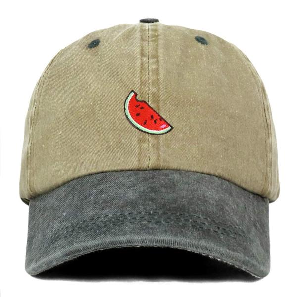 商品名: Armycrew HAT レディース US サイズ: One Size カラー: ベージュ Armycrew Watermelon Embroidered Patch Unstructured Cotton Washed Base...