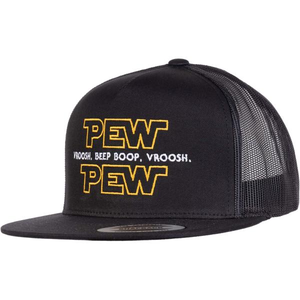 商品名: Ann Arbor T-Shirt Co. Pew Wars | 面白い SF スペース スター ノイズ サイエンス マニアキャップ オタクダッドハット - (トラッカー) ブラック, ブラック, One Size Ann Arb...