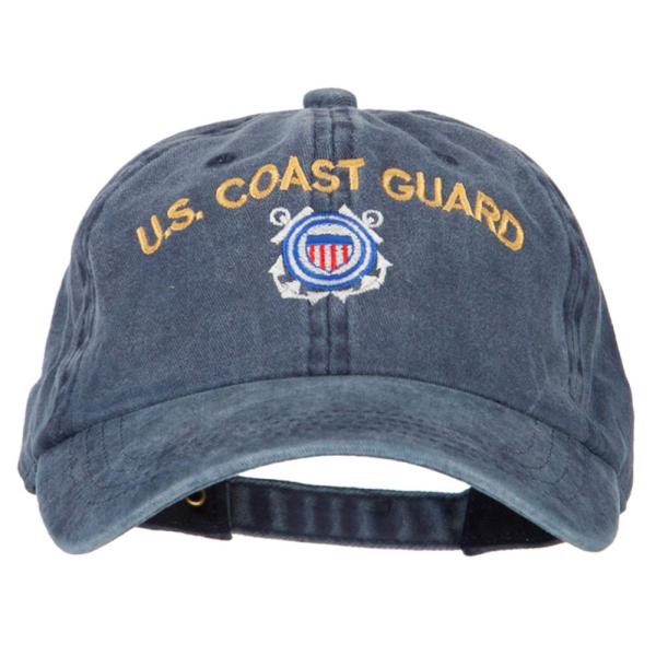 商品名: e4Hats.com HAT メンズ US サイズ: One Size カラー: ブルー US Coast Guard Logo Embroidered Washed Cotton Twill Cap - Navy OSFMブラン...