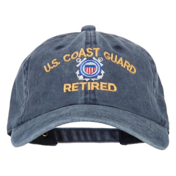 商品名: e4Hats.com HAT メンズ US サイズ: One Size カラー: ブルー US Coast Guard Retired Embroidered Washed Cotton Twill Cap - Navy OSFM...