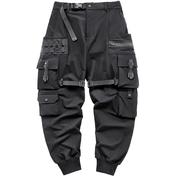 商品名: MOKEWEN メンズ ヒップホップ パンク ジョガー スポーツ ハーレムパンツ US サイズ: Medium MOKEWEN Men's Contrast Color Bandage Straps Ankle Band Casu...