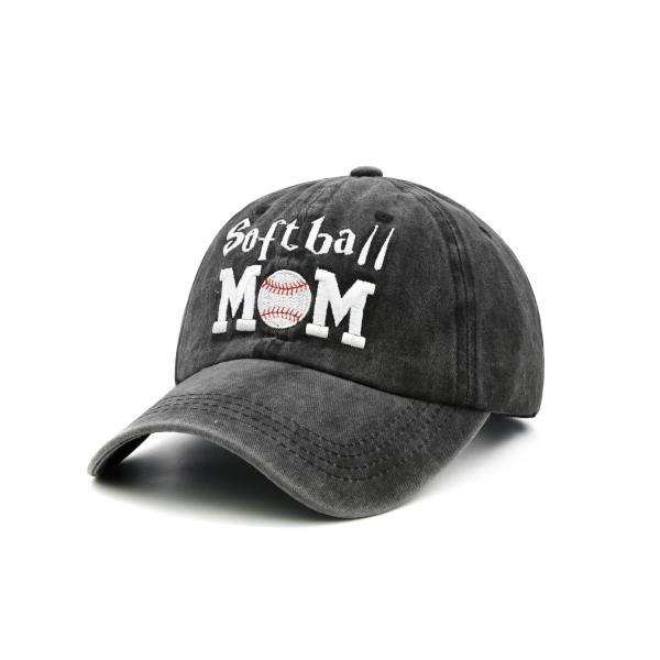 商品名: Waldeal HAT レディース US サイズ: One Size カラー: ブラック Waldeal Women's Embroidered Softball Mom Hat Adjustable Washed Basebal...