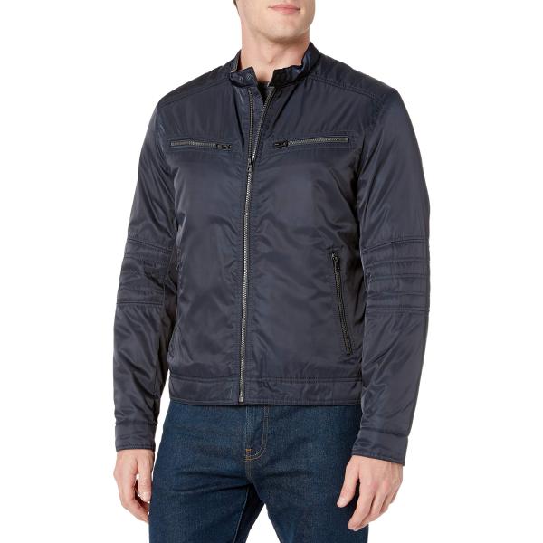 商品名: Lucky Brand メンズ Spafford Moto ヒップスター ジャケット US サイズ: X-Large カラー: ブルー Lucky Brand mens Spafford Moto Hipster Insulate...