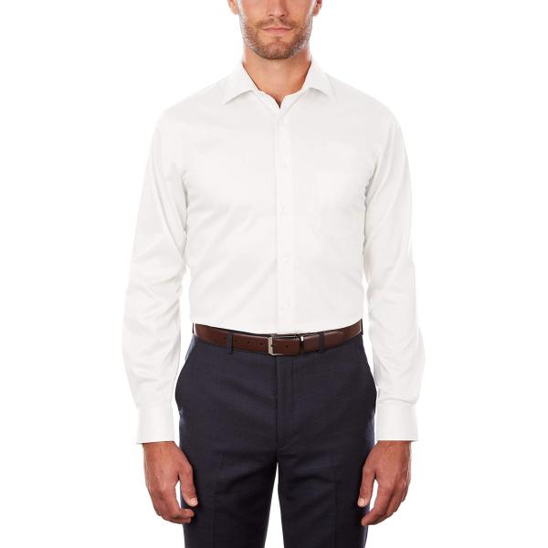 商品名: Van Heusen メンズ ドレスシャツ レギュラーフィット フレックスカラー ストレッチ 無地 US サイズ: 17" Neck 36"-37" Sleeve (X-Large) カラー: ホワイト Van Heusen Me...