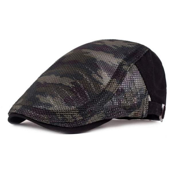 商品名: ZLSLZ HAT メンズ US サイズ: One Size カラー: ブラック ZLSLZ Mens Summer Mesh Breathable Adjustable Camo Flat Irish Newsboy Cabbi...