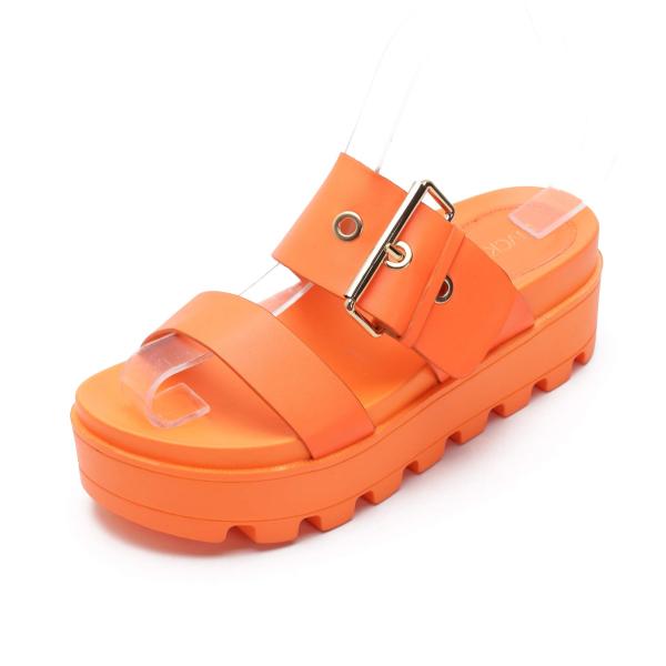 商品名: Mackin J レディース US サイズ: 6 カラー: オレンジ MACKIN J 591-1 Women's Open Toe Platform Slide Sandals (6, Neon Orange)ブランド: Mac...