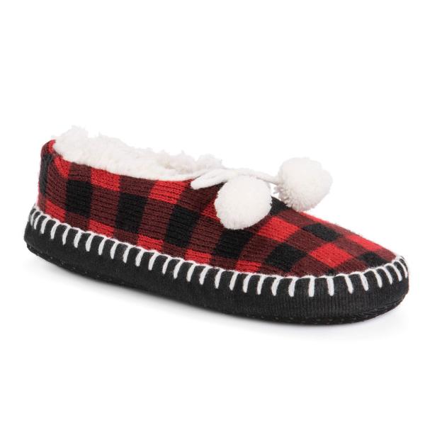 商品名: Muk Luks Women's Pom Ballerina Slippers, Red/black, Small/Medium MUK LUKS Women's Pom Ballerina Slippers, Red/Black...