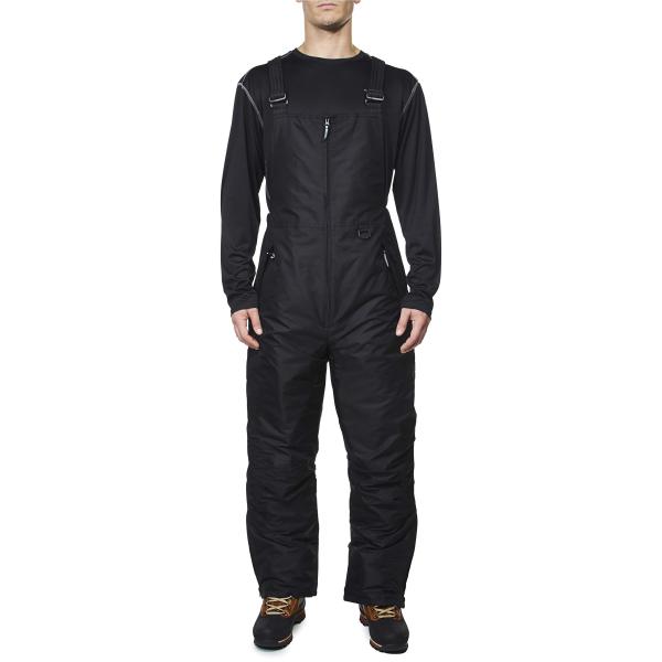 商品名: Arctic Quest メンズ 断熱 防水 スキー スノー ビブパンツ ブラック 2X Arctic Quest Mens Insulated Snow and Ski Bib Overalls Snow Pants Snowb...