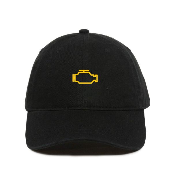 商品名: Tech Mrkt HAT メンズ US サイズ: Adjustable カラー: ブラック Tech Mrkt Check Engine Light Baseball Cap Embroidered Cotton Adjustb...
