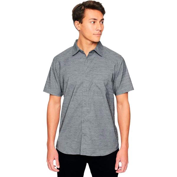 商品名: Hurley Dri-FIT Marwick Stretch Short Sleeve Woven Shirt Dark Smoke Grey SM Hurley Dri-FIT〓 Marwick Stretch Short Sl...