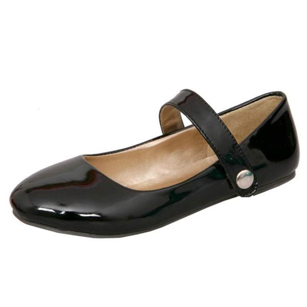 商品名:  LUXMAX Womens Patent Leather Ballet Flats with Ankle Strap Mary Janes Ballerina Shoes Size 15 M US,ABlackブランド: LUX...