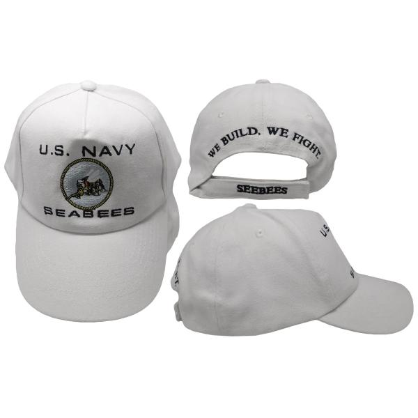 商品名:  Trade Winds U.S. Navy Seabees We Build, We Fight White Adjustable Embroidered Baseball Hat Cap (RUF)ブランド: Trade Wi...