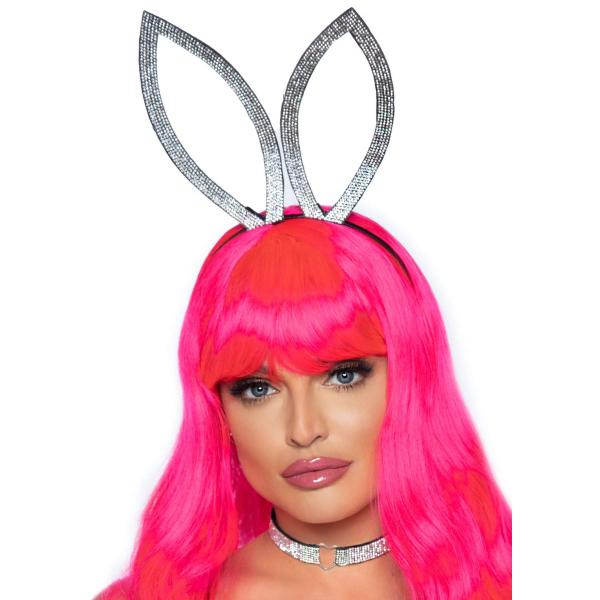 商品名: 【即納】Leg Avenue Rhinestone Bunny Ears &amp; Heart Choker Kit【Size:Free】【LEG-ACC-2767】 Leg Avenue Women's 2 Pc Faux R...