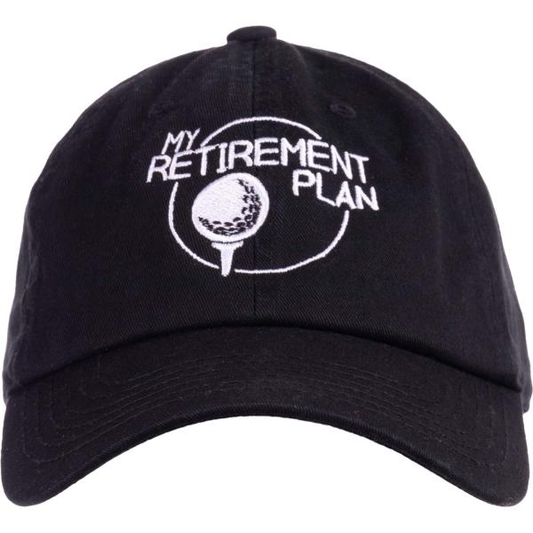 商品名: My (ゴルフ) 退職プラン | 面白いことわざゴルフシャツ ゴルファーボール ユーモア メンズ 野球 お父さん 帽子 ブラック Ann Arbor T-shirt Co. My (Golf) Retirement Plan | ...
