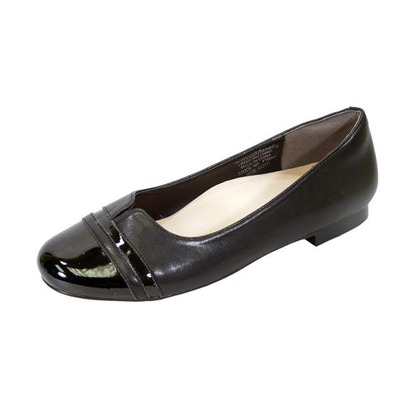 商品名:  Peerage Marina (FT6044) Women's Wide Width Casual Comfort Dress Leather Flats BLACK 10ブランド: Peerage商品サイズ: 10 X-Wid...