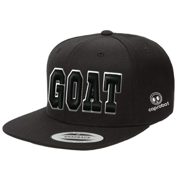 商品名:  Custom Embroidered Hat Goat 3D Embroidery Adjustable Snapback Cap - Black White Outlineブランド: CapRobot商品サイズ: One Si...